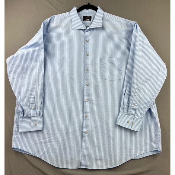 Shaquille O'Neal | Shirts | Shaquille Oneal Dress Shirt Mens Xlg Blue ...